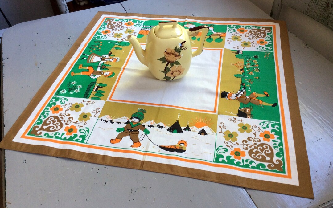 Vintage Scandinavian Tablecloth Celebrate the Swedish Seasons Signed ...