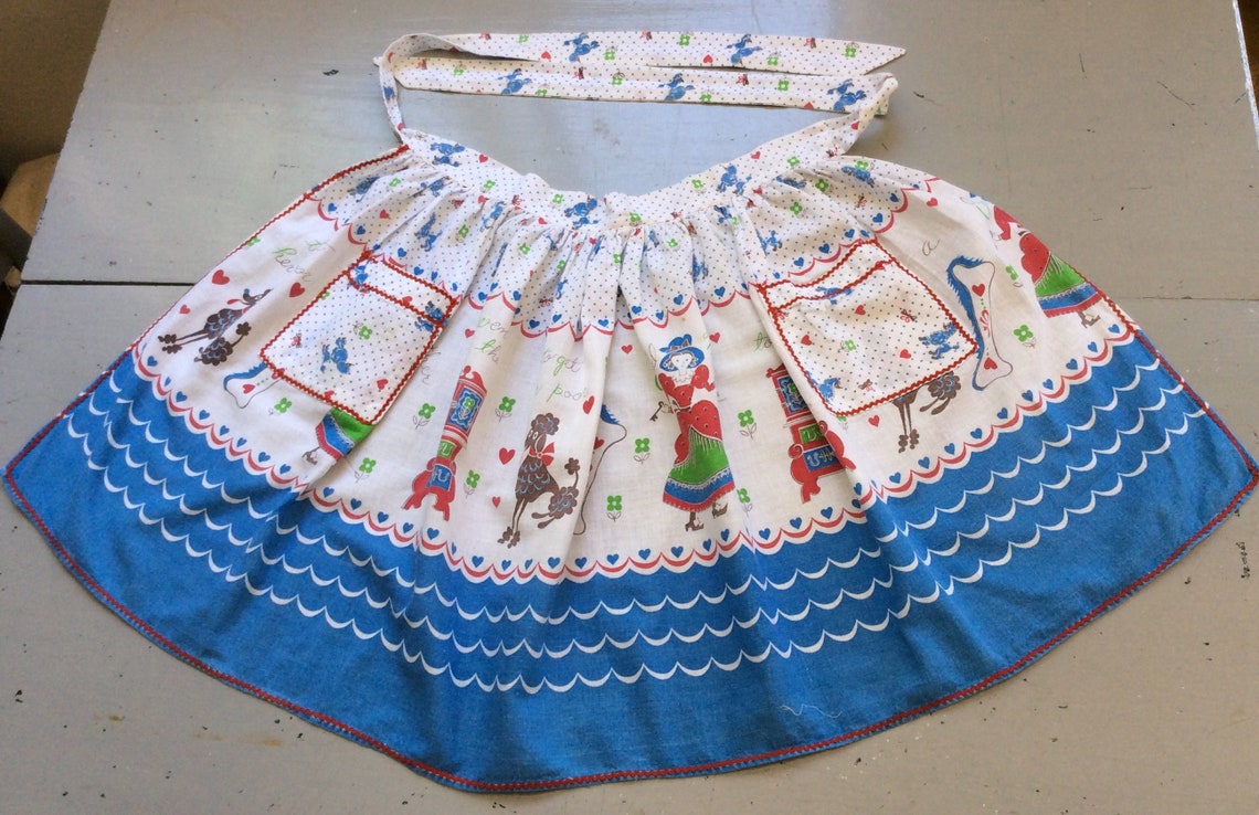 Vintage Apron Mother Hubbard & Her Poodle - Etsy