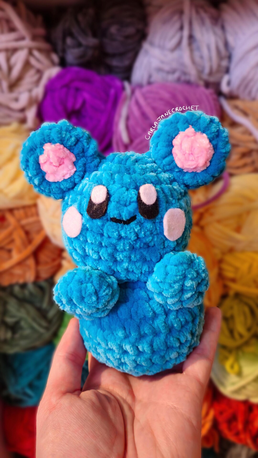 Handmade Crochet Water Mouse Plushie, Soft Kawaii Animal Plush - Etsy