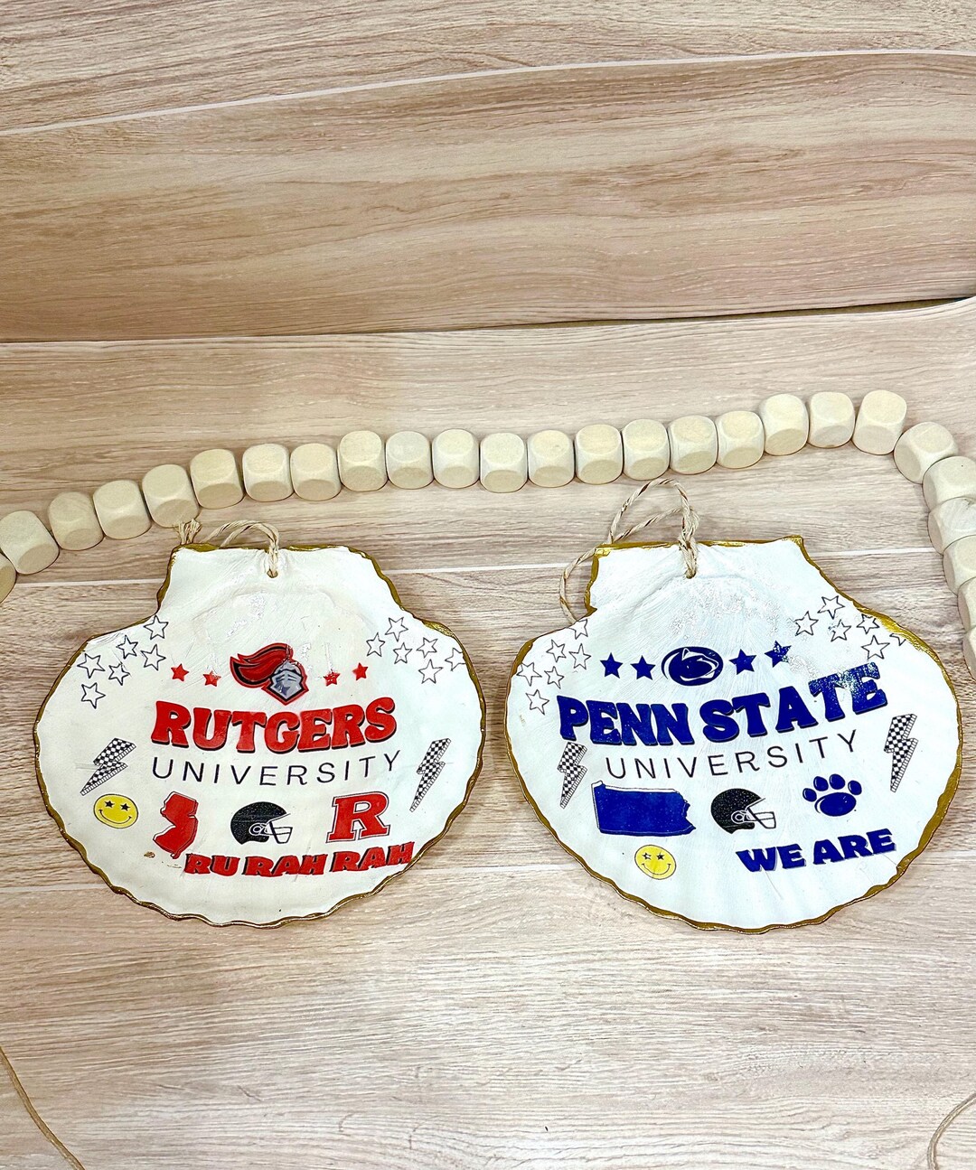 Custom College Scallop Sea Shell Christmas Ornament - Etsy