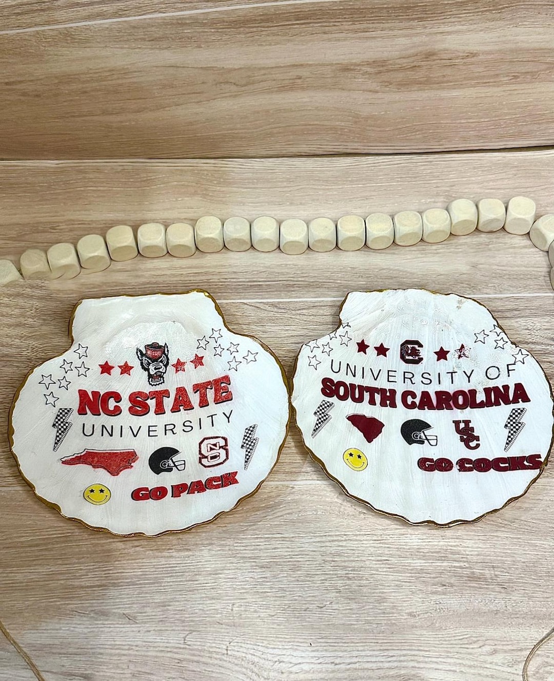 Custom College Scallop Sea Shell Jewelry Dish - Etsy