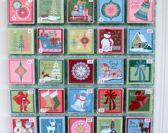 Advent Calendar Retro Feel Christmas Countdown - Etsy