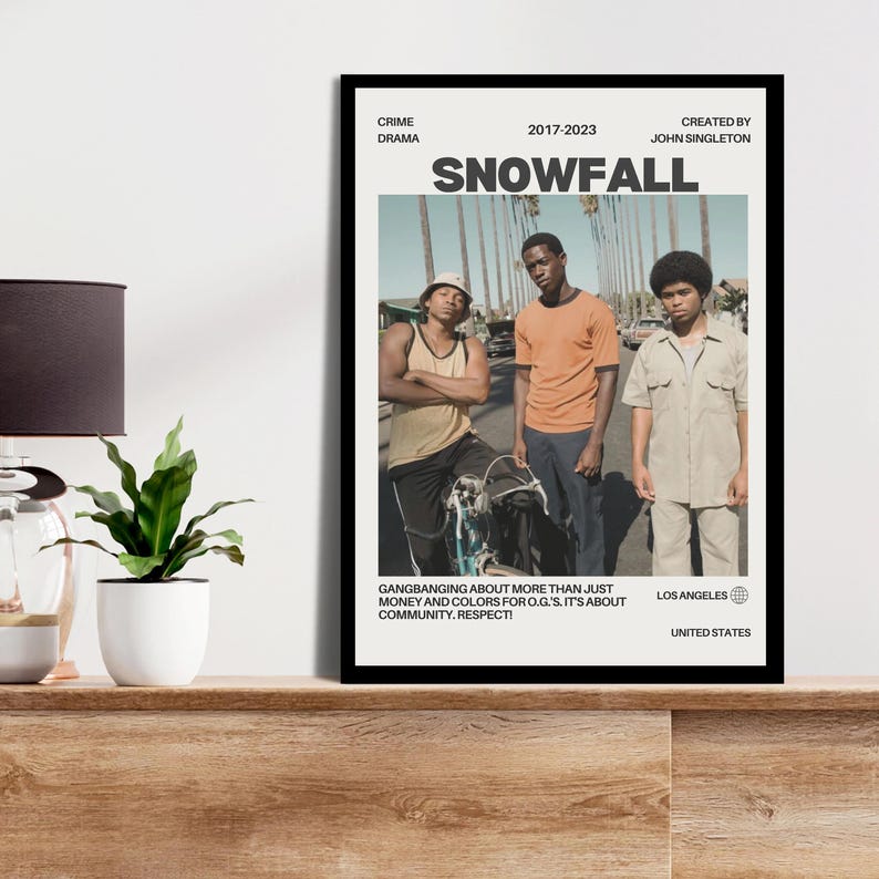 Snowfall | Franklin Saint Digital Vintage Poster | Retro Wall Art Home ...