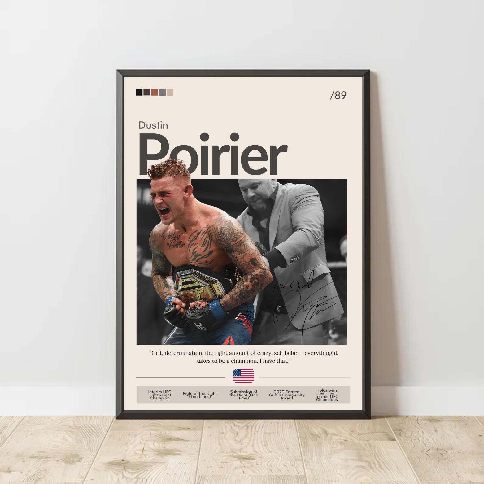 Dustin the Diamond Poirier Ufc Poster, Mma Poster, Sport Wall Art, Gift ...