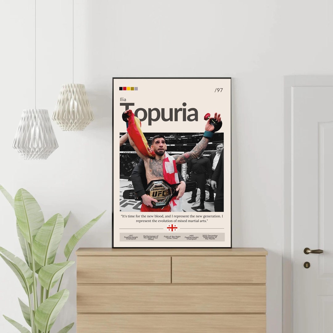 Ilia El Matador Topuria Ufc Poster, Mma Poster, Sport Wall Art, Gift ...