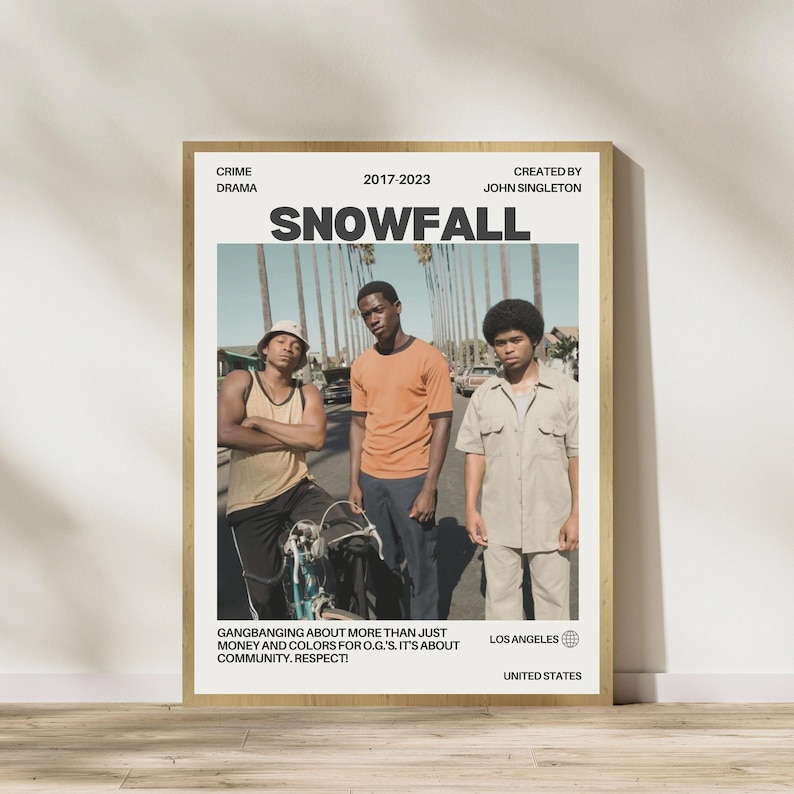 Snowfall | Franklin Saint Digital Vintage Poster | Retro Wall Art Home ...
