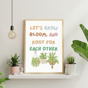 Let's Root for Each Other Sign Playroom Decor Classroom Poster ...