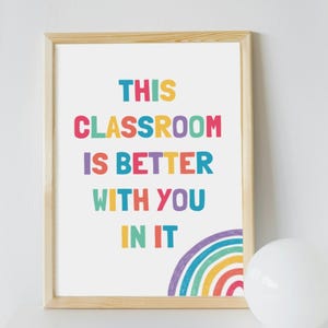 This Classroom is Better With You in It, Positive Motivational Wall ...