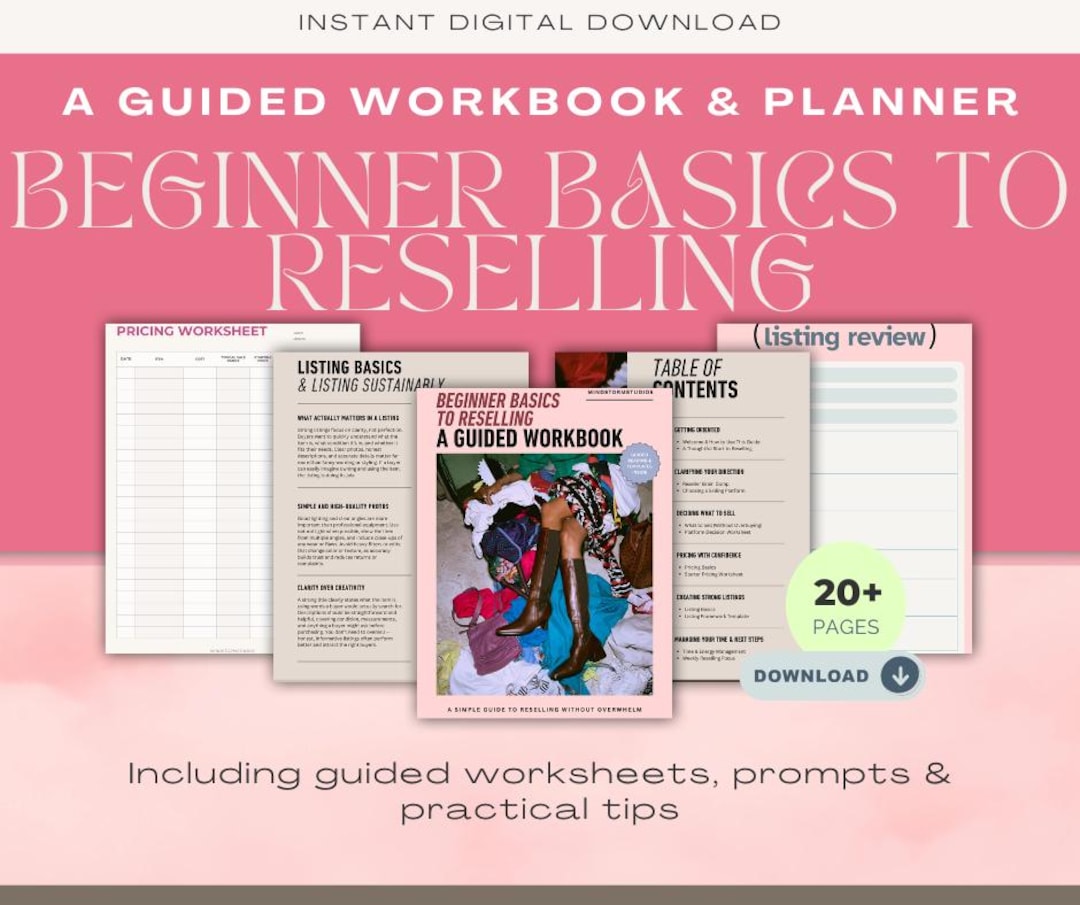 Beginner Basics to Reselling | Guided Workbook for New Resellers ...