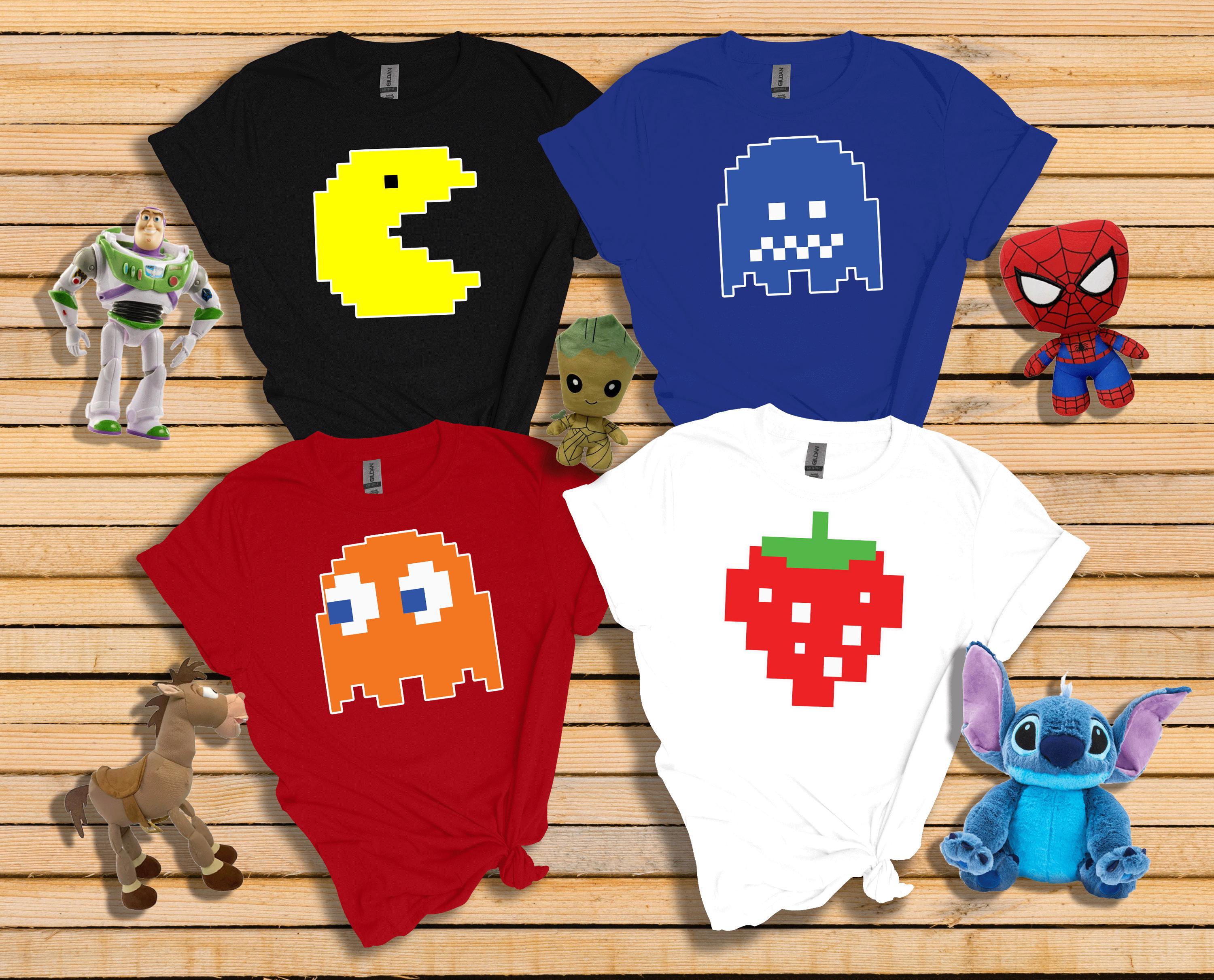 Pac Family Shirts, PC Man Retro Game Shirt for Kids, Video Game Shirt ...