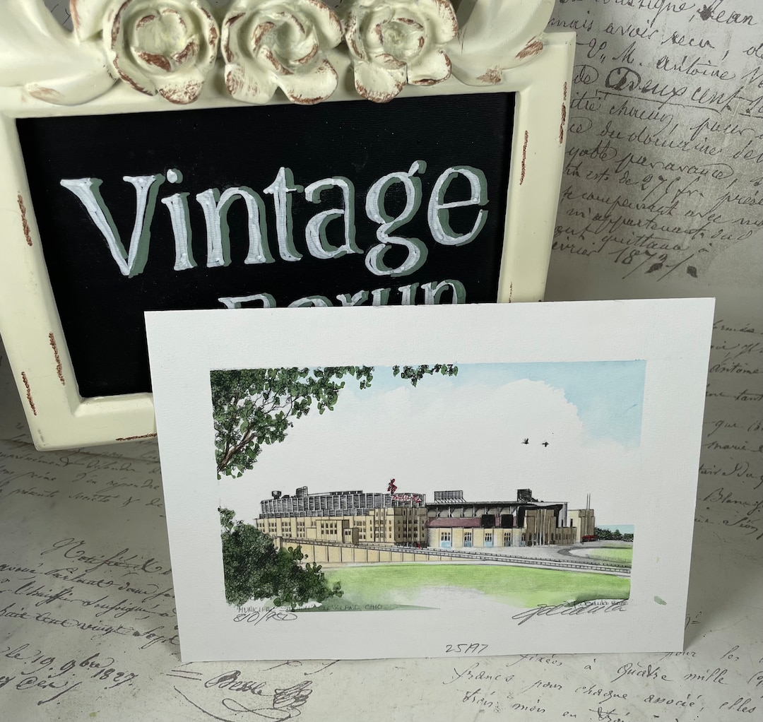 Cleveland Stadium Drawings of Historic America Andrew Paul Dedula ...