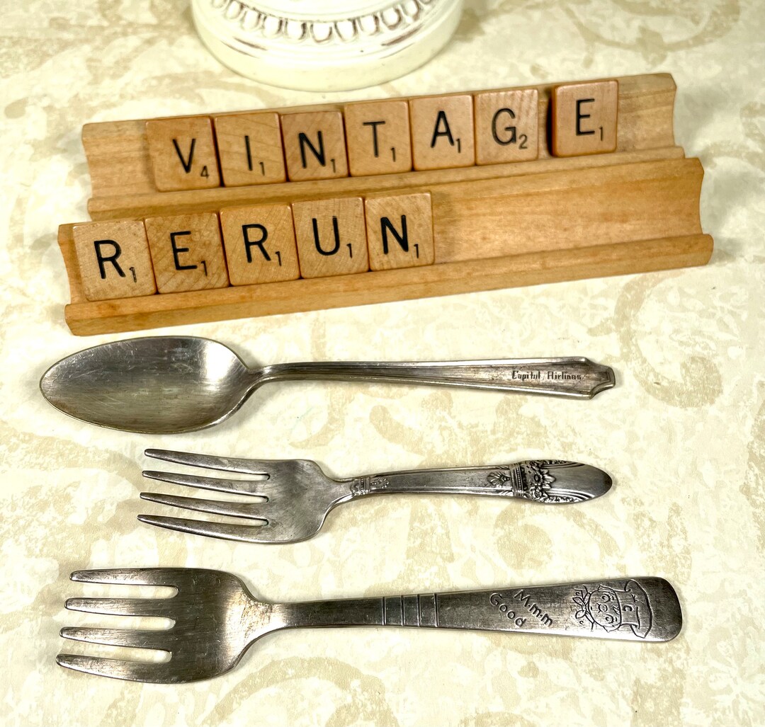 Lot Unusual Silver Utensils Capital Airlines Campbells Soup Childs Fork ...