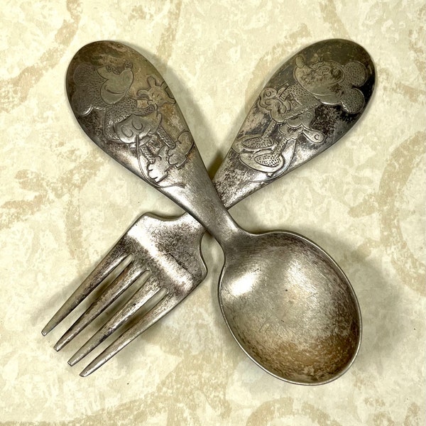 Mickey Mouse Spoon Fork - Etsy