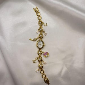 Vintage Gold Watch, Pearl Watch, Vintage Watch, Dainty Gold Watch ...