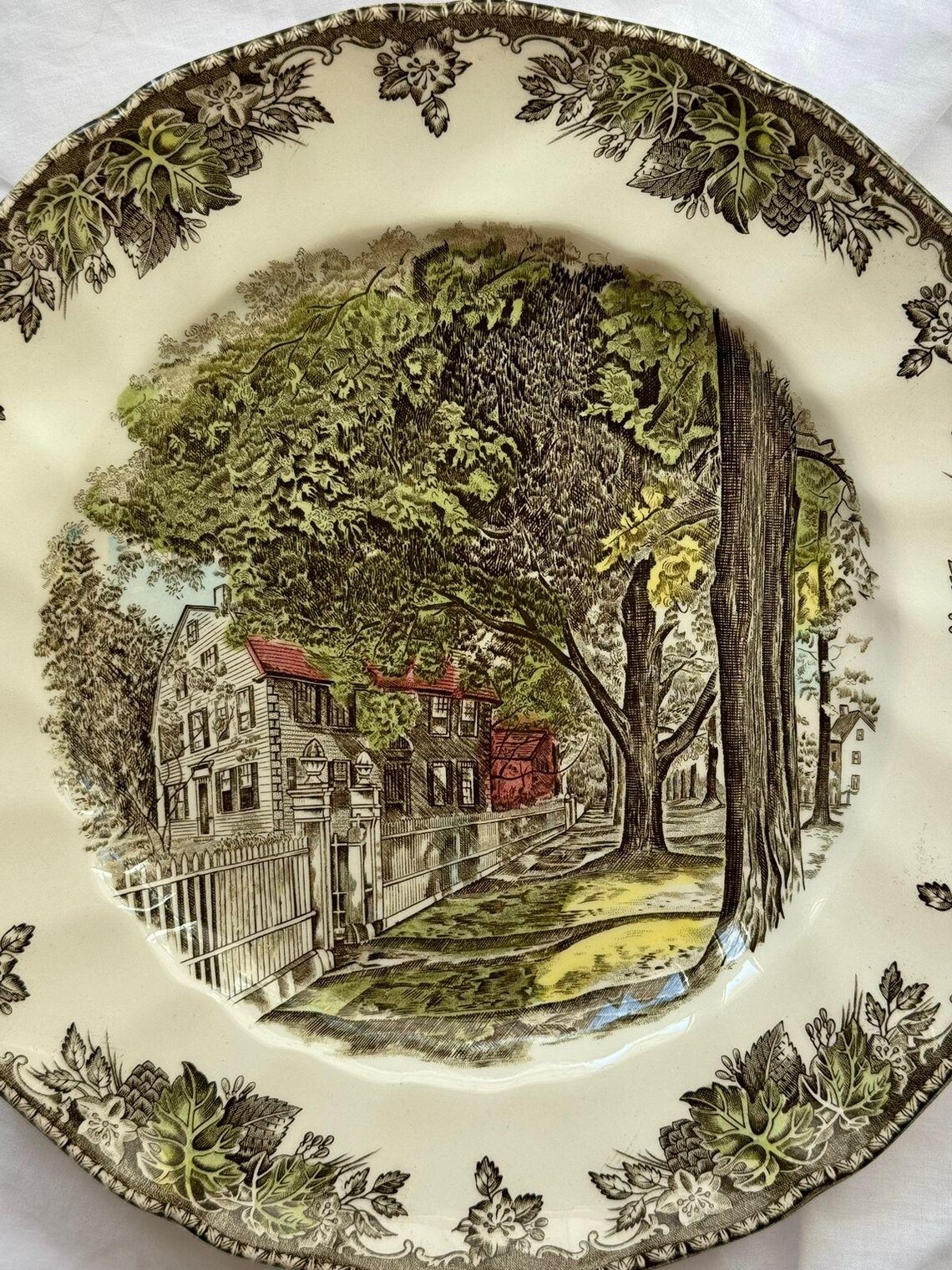 Vintage Johnson Bros "the Village Street" Collector's Plate From the ...