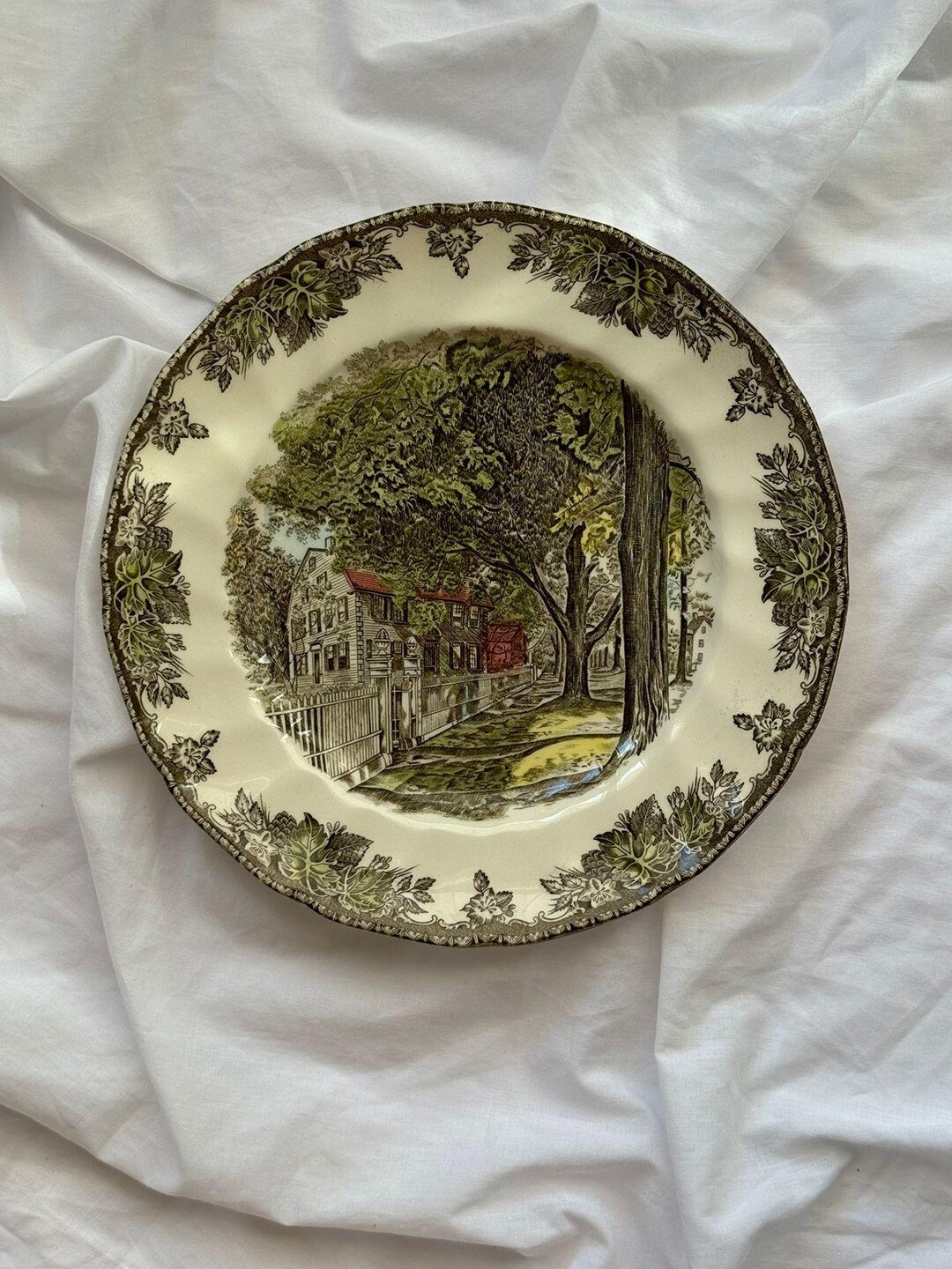 Vintage Johnson Bros "the Village Street" Collector's Plate From the ...