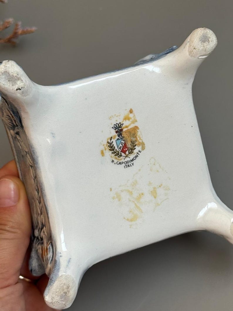 Vintage Capodimonte Jewelry Box Italy, Romantic Neoclassical Trinket ...