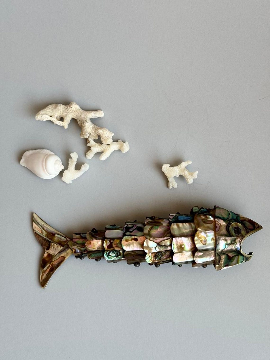 1960s Vintage Fish in Mother of Pearl Fish Bottle Opener, Abalone ...