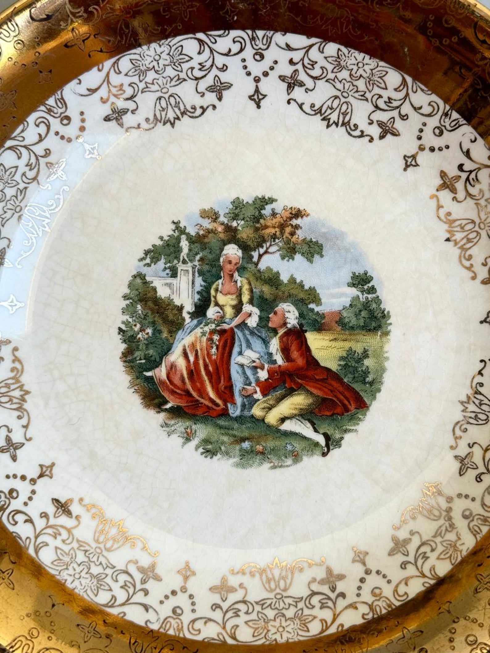 Vintage Crest-o-gold Plate Set With 22-karat Gold Trim – Set of 3 ...