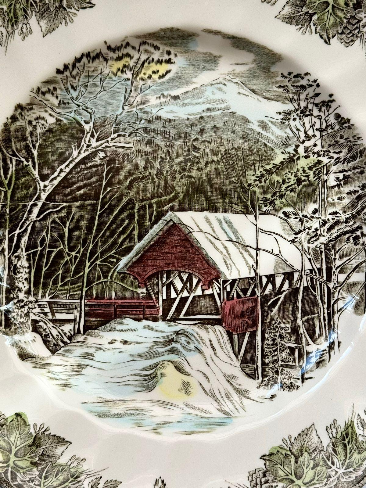 Vintage Johnson Bros "the Covered Bridge" Collector's Plate From the ...