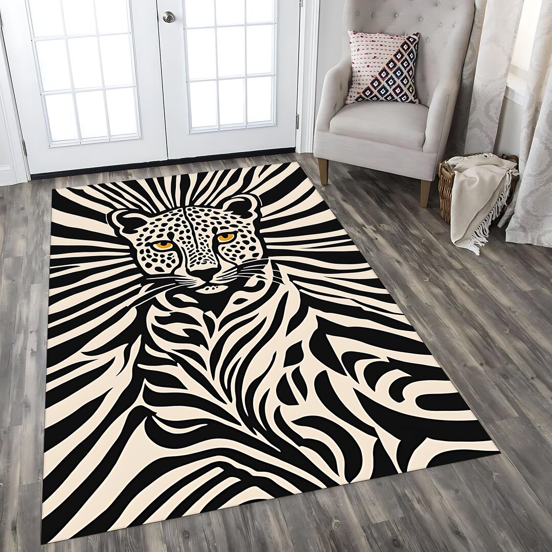 Tiger Rug, Tiger Skin Rug, Tiger Floor Decor, Area Rug, Non Slip Rug ...