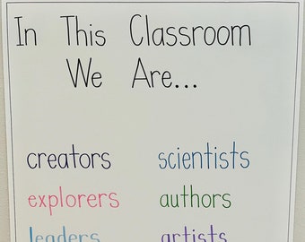 Be A Rainbow Handmade Anchor Chart, Poster, School, Teaching, Classroom ...
