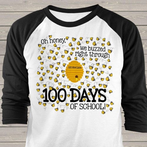Teacher Shirt 100 Days Smarter Honey Bee Hundred Day - Etsy Canada