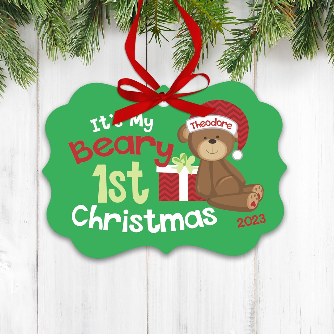 Baby's Beary First Christmas Ornament - 1st Christmas Ornament Teddy ...