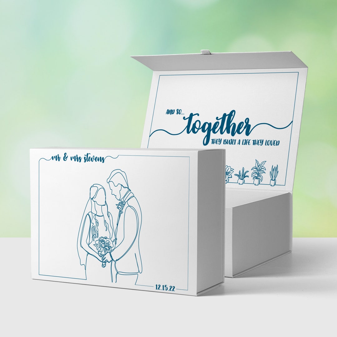 Newlywed Boxes - Wedding Bride Groom Gift Box - Newlywed Wedding ...