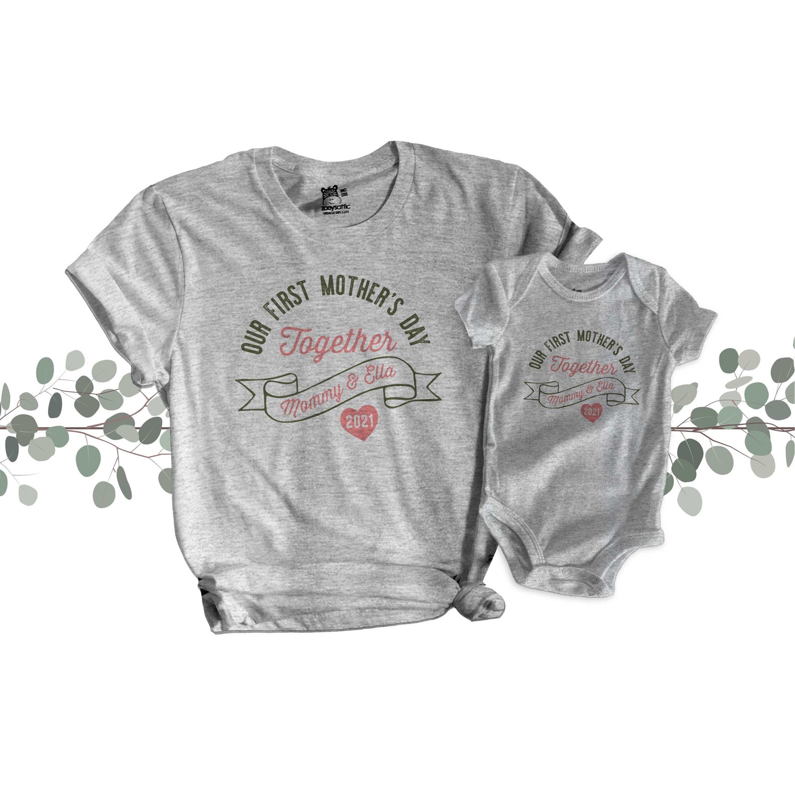 First Mother's Day Shirts Matching Mom and Baby Shirt and Bodysuit Set ...
