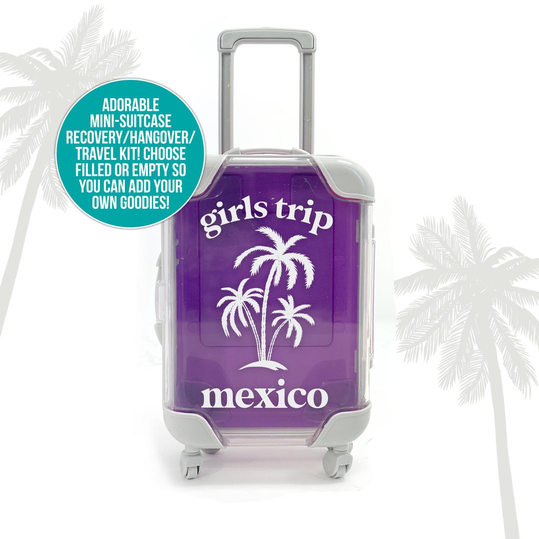 Girls Trip Mini Suitcase Kit Tropical Mexico Travel Kit Survival Kit ...