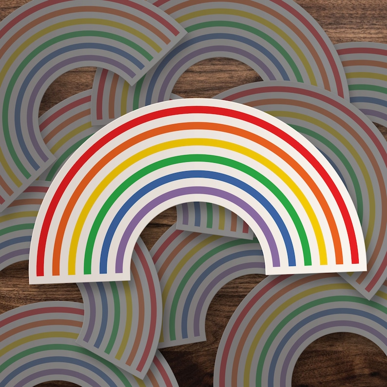 Sticker vinyl decal gay pride rainbow vinyl sticker pride | Etsy