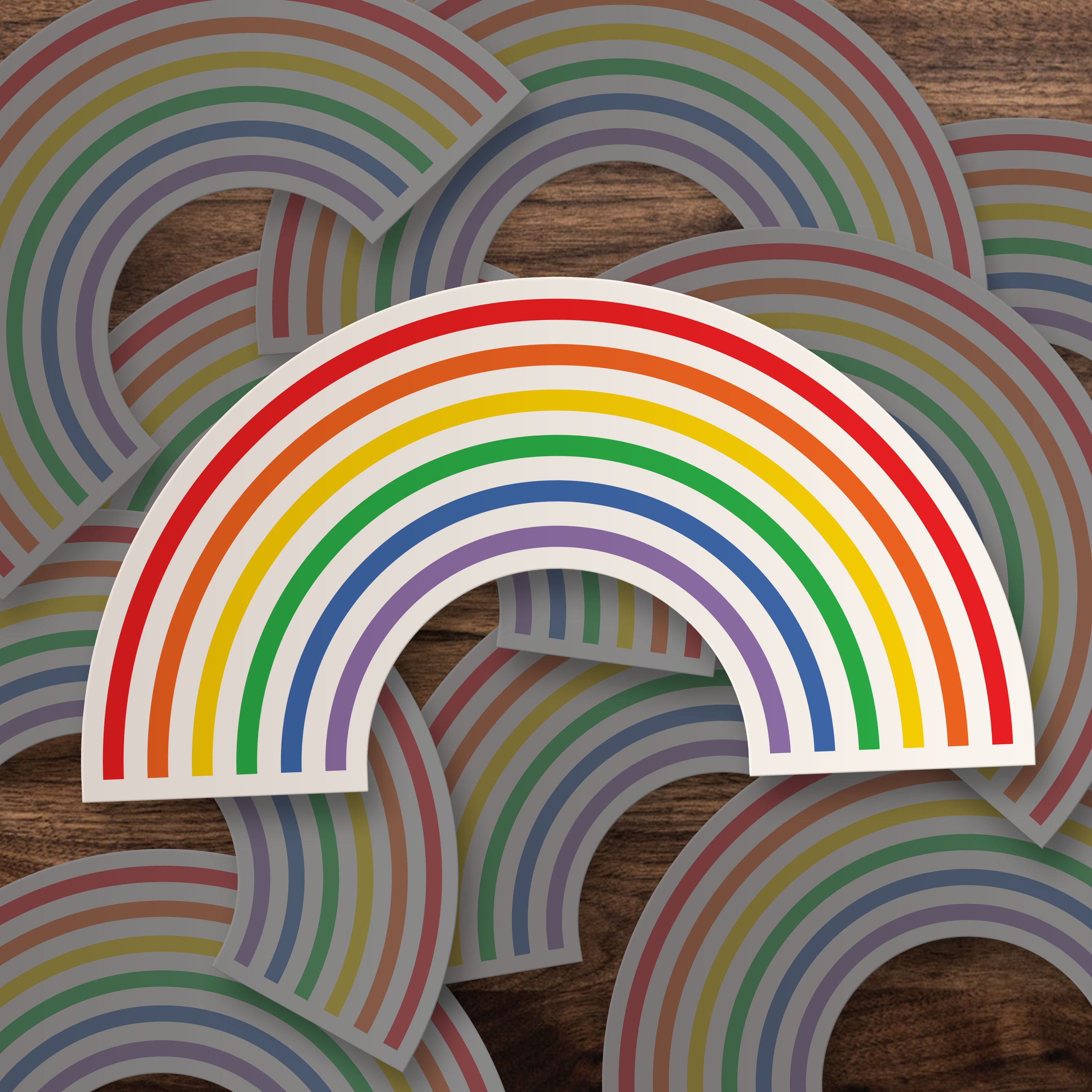 Stickers, Labels & Tags 3 in 1 Queer Printed Rainbow Colourful LGBTQI ...