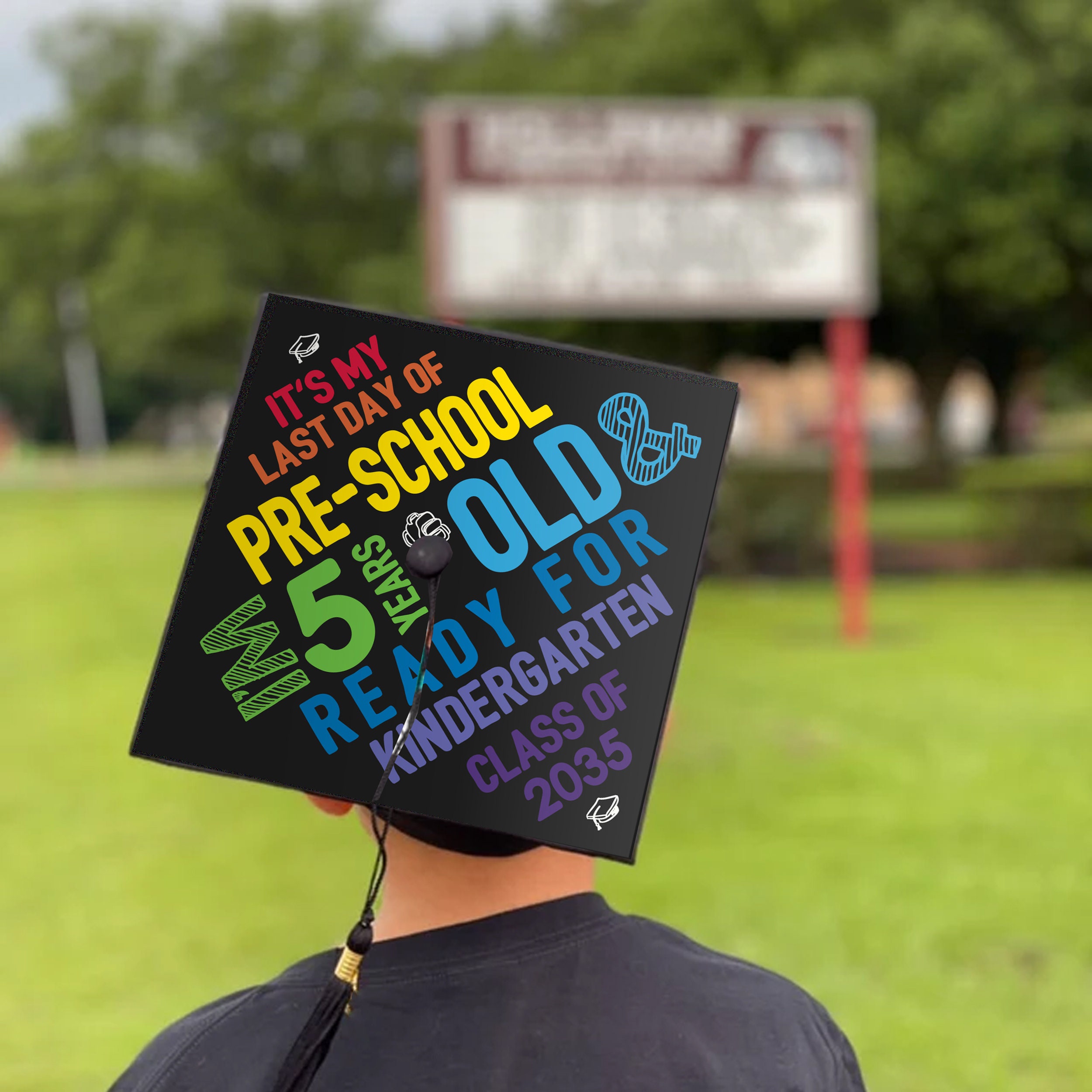 Pre-school Graduation Cap Funny Last Day Ready for - Etsy