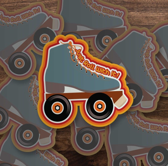 Sticker vinyl decal funny roller skate sticker just roll | Etsy