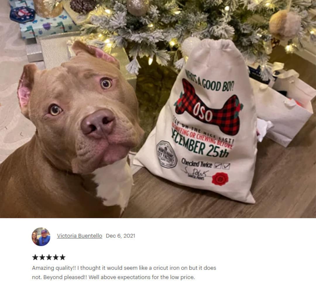 Pet LARGE Christmas Santa Sack Pet Lover Santa Paws Gift Bag No ...