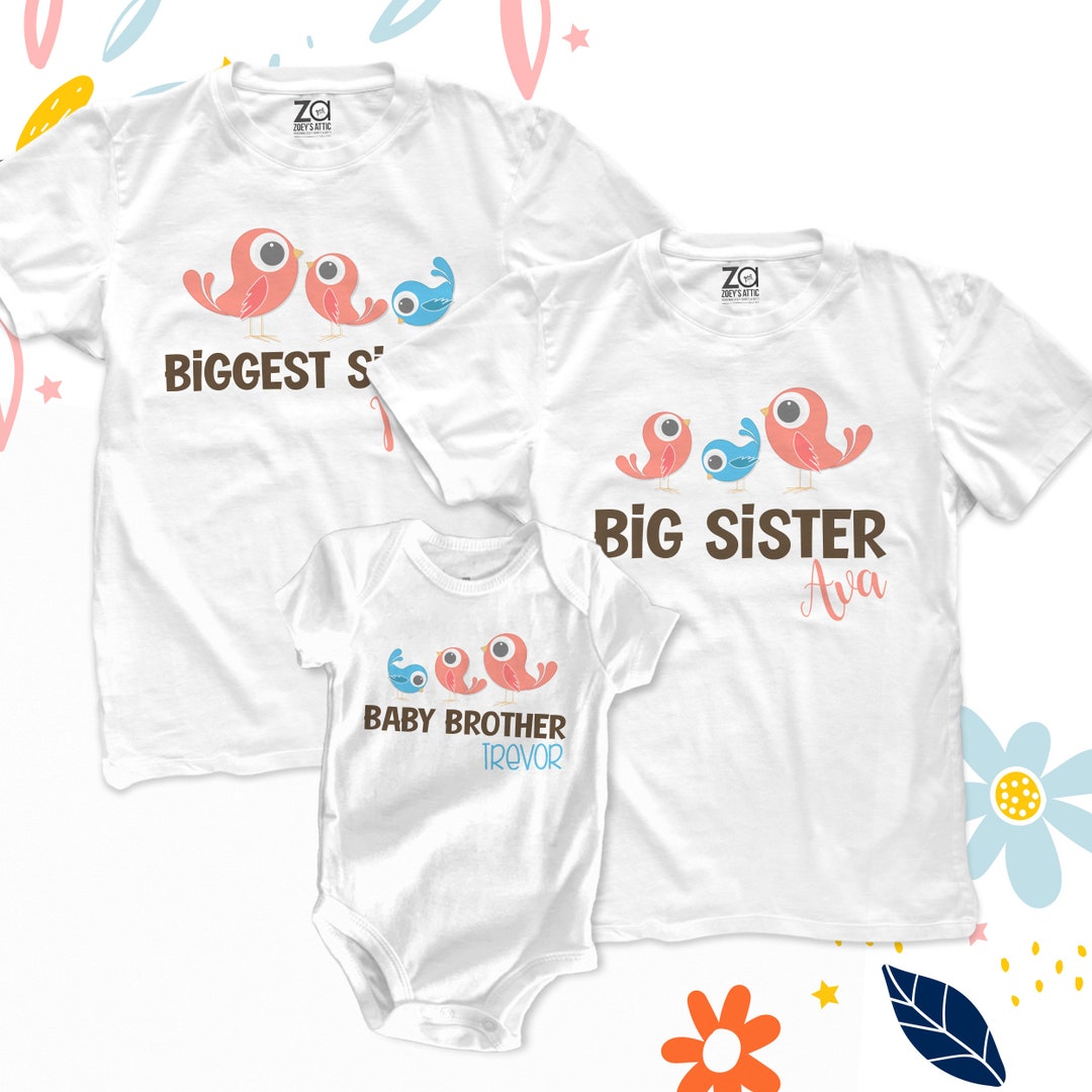 Matching Sibling Shirts-big Middle Little Sisters (or Brother) Sibling ...