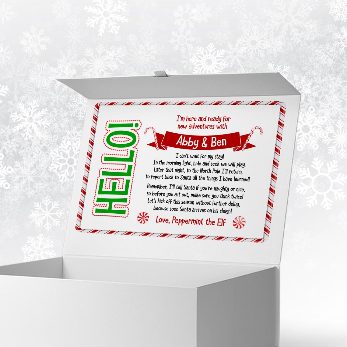 Elf Arrival Gift Box | Christmas Elf Gift Box for Elf Arrival and Elf ...