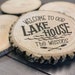 Personalized Lake House Coasters Lake House Gift Wood - Etsy