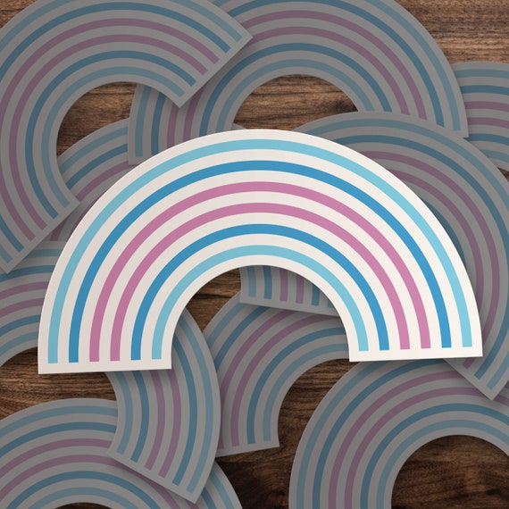 Sticker Vinyl Decal Transgender Rainbow Vinyl Sticker | Etsy