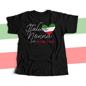 Italian Grandma Shirt Nonna Custom DARK Crew Neck or Vneck Shirt ...