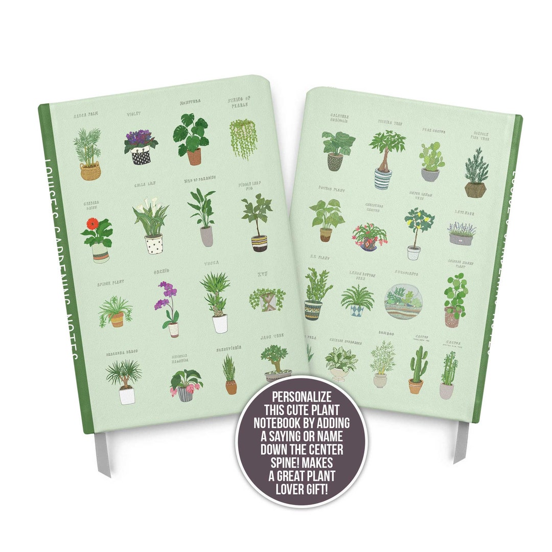 Gardeners Notebook Journal Potted Plants Gardening Faux Leather ...