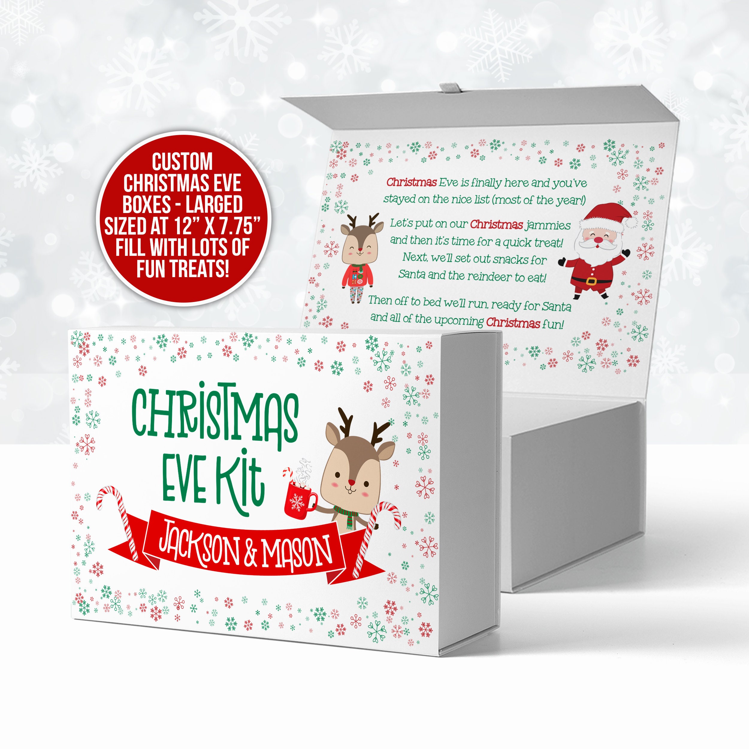 Christmas Eve Box Kit Kids Treat Box Christmas Eve Gift to Kids Gift ...