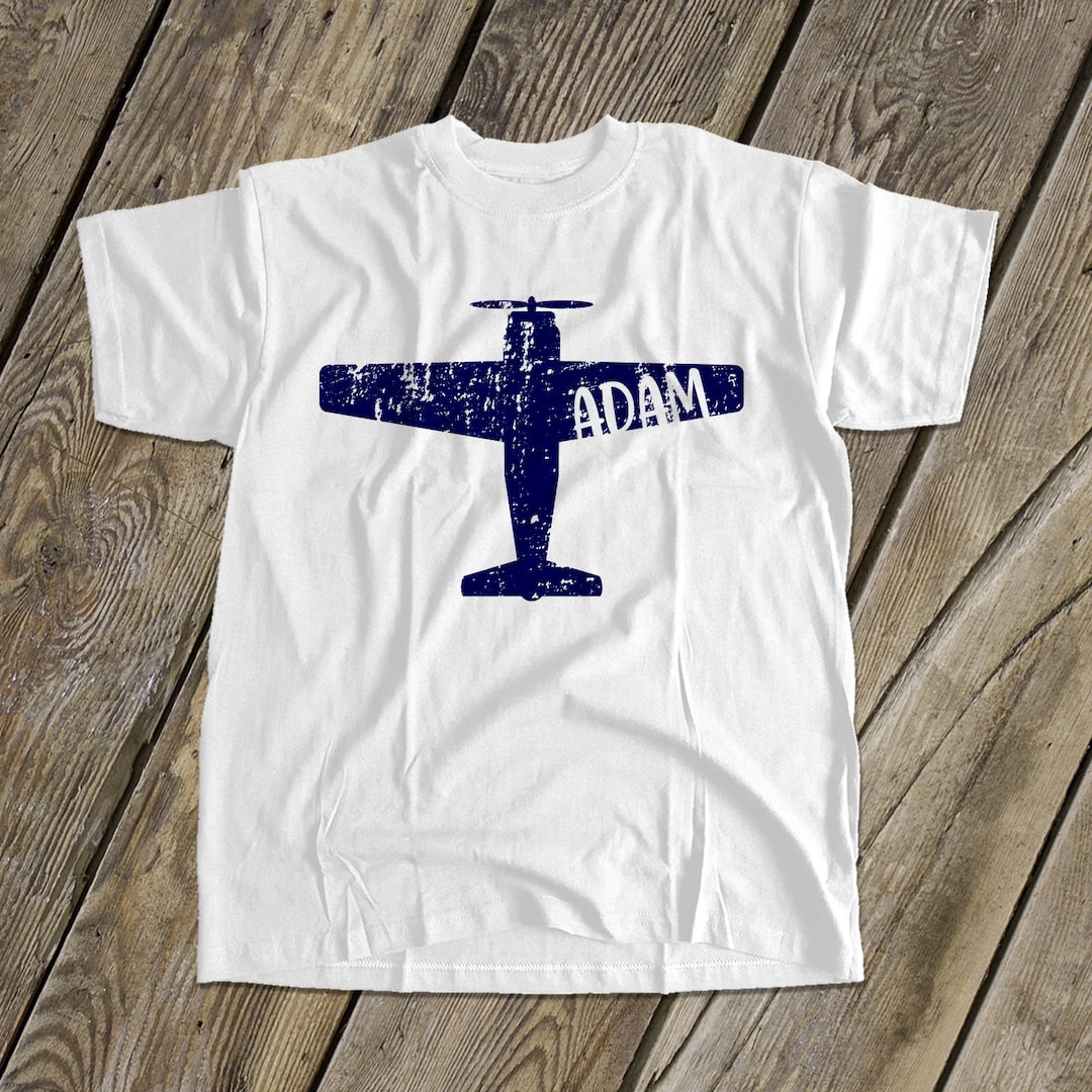 Kids Personalized Airplane Shirt | Propeller Airplane Tshirt | Prop ...
