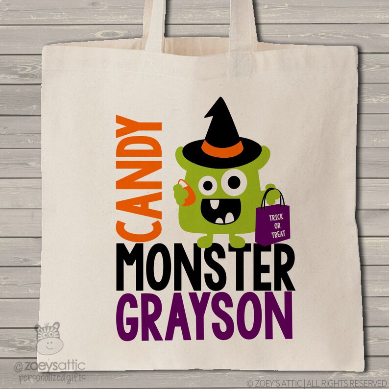 Halloween Bag Trick or Treat Candy Monster Bag Perfect to Use | Etsy