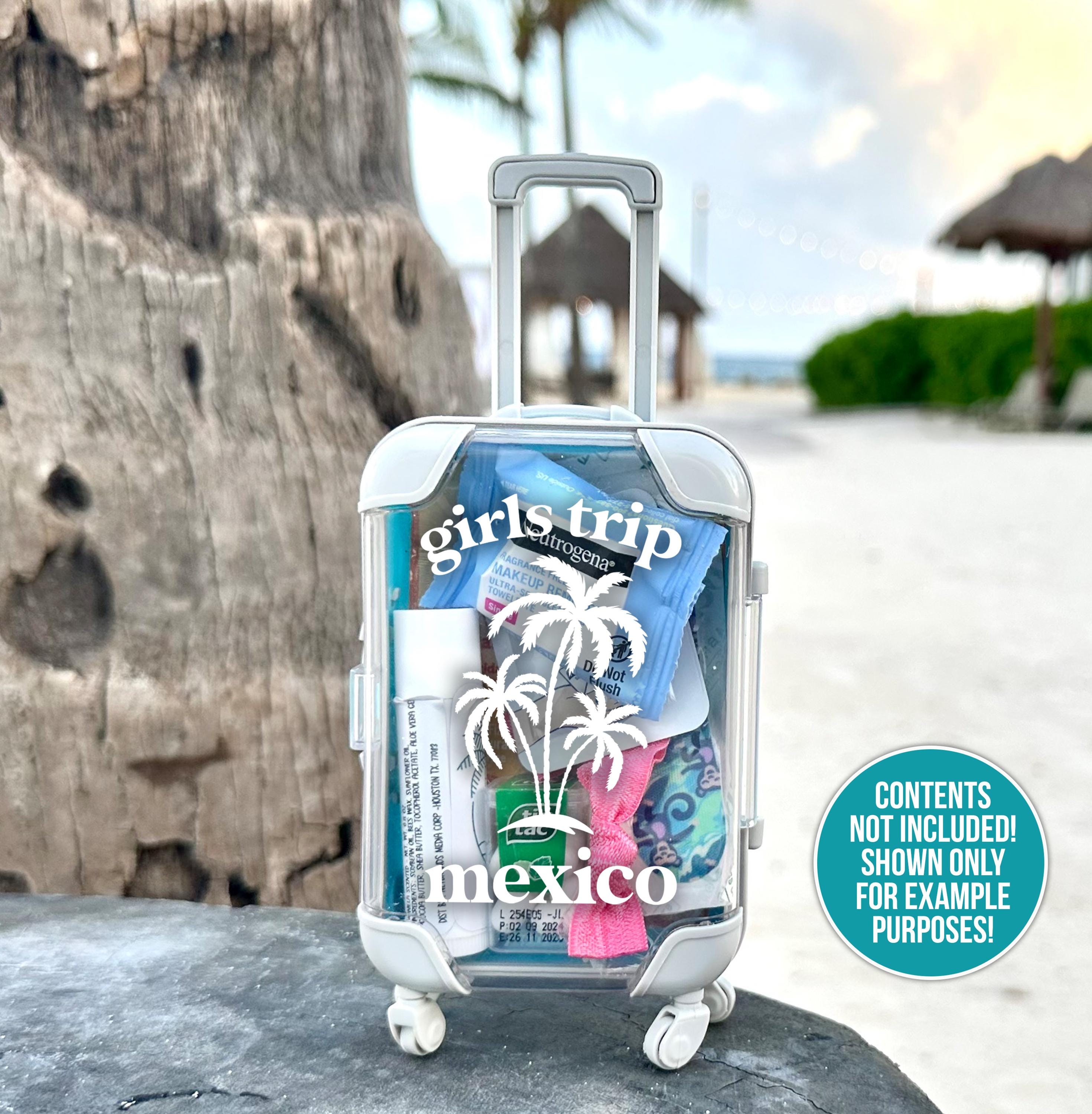Mexico Girls Trip Travel Mini Suitcase Party Favors Travel Kit Birthday ...