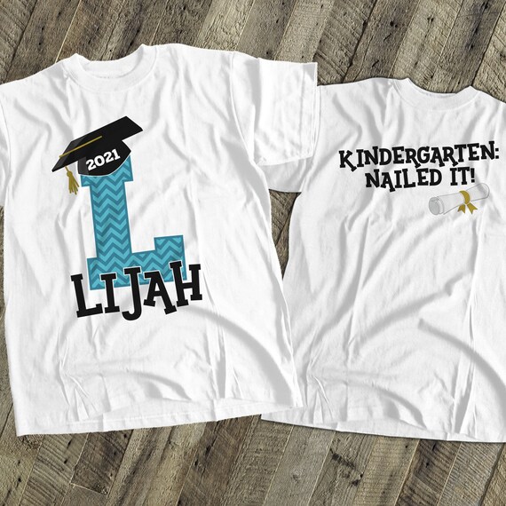 Graduation shirt boy graduation shirt with chevron initial | Etsy