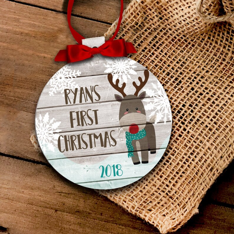 Christmas Deer Personalized Holiday Ornament Great Custom - Etsy