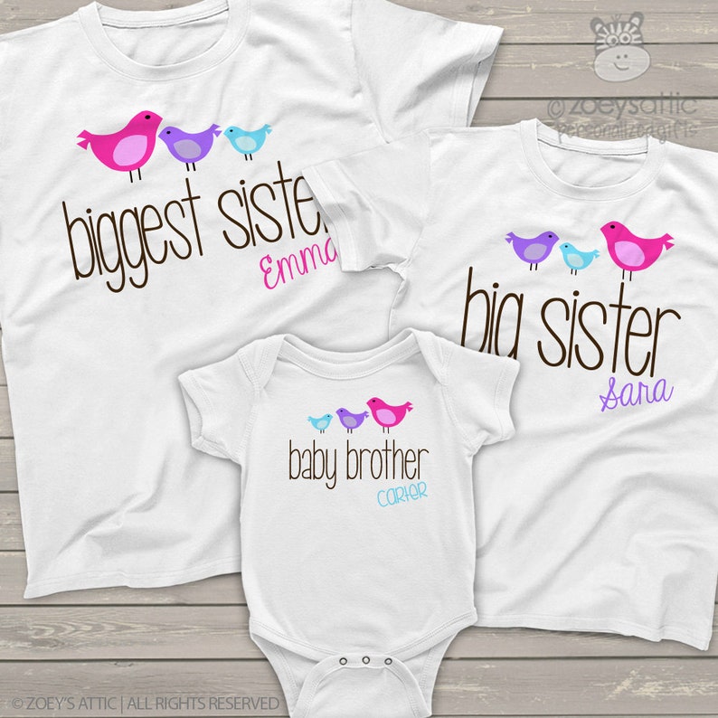Matching Sibling Shirts-big middle little sisters or brother | Etsy