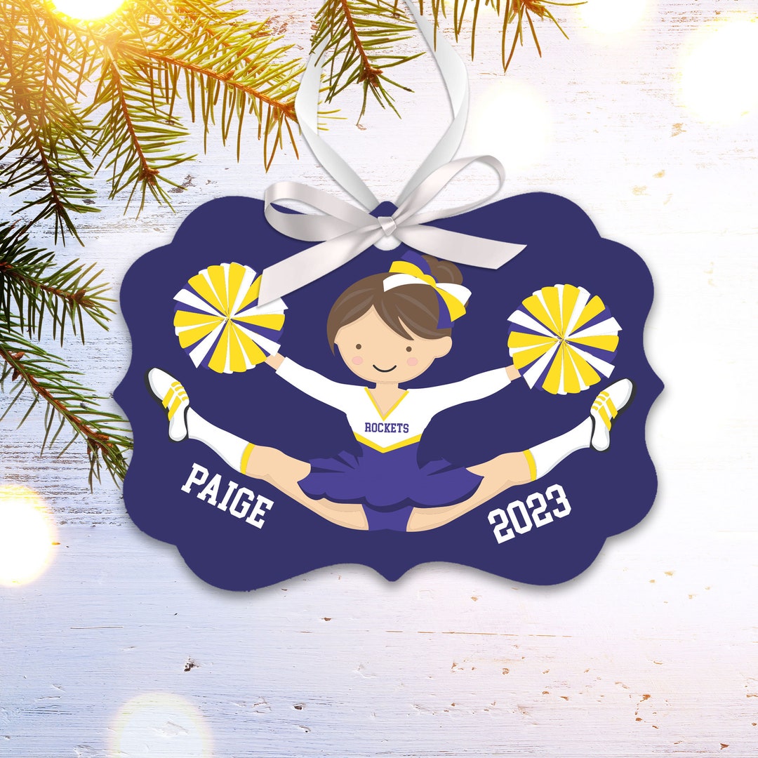 Cheerleader Ornament | Girl's Cheerleader Ornament | Personalized Cheer ...